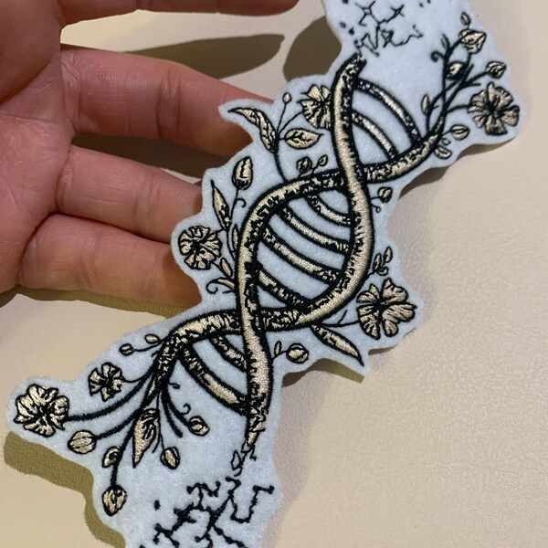 Floral Helix Iron on Patch | Embroidered Patch | Lineart Patch ...