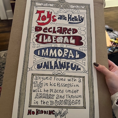 Santa Claus is Comin' to Town Sombertown Illegal Toy Declaration - Etsy