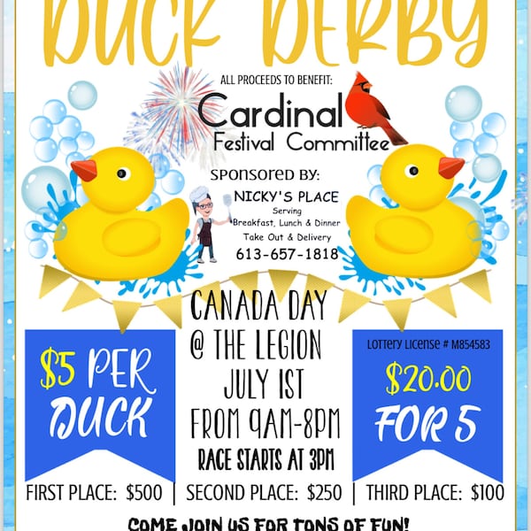 Rubber Duck Race Fundraiser Flyer, Editable Duck Derby Template, School ...