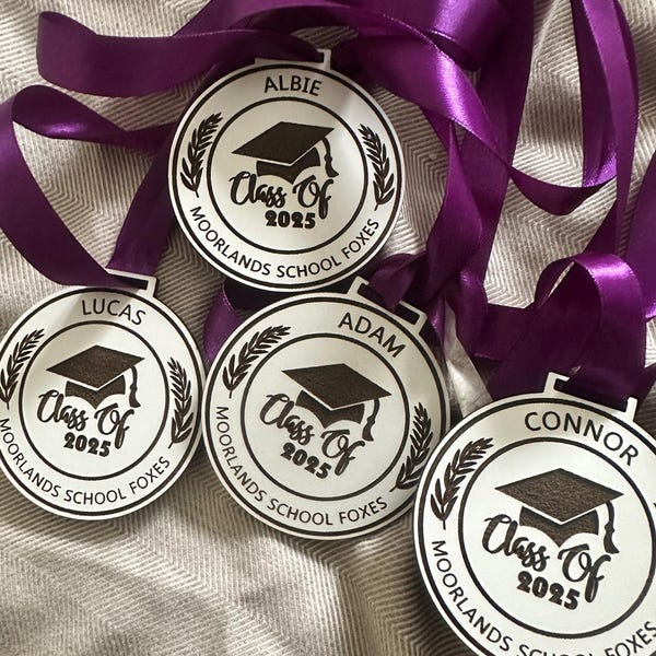 School Leaver Class of 2025 Medals / Teacher Pupil Gift / Personalised ...