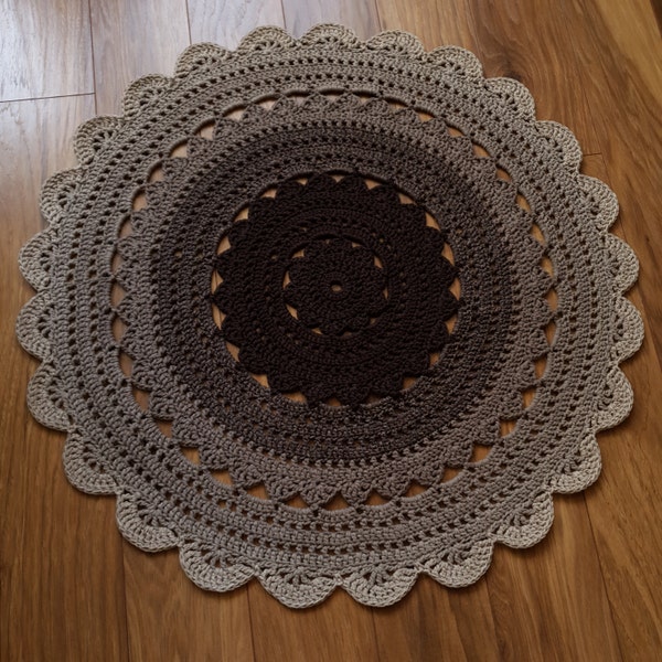 Crochet Doily Rug Pattern - "alicia" 35 Inch Rug - PDF - Etsy