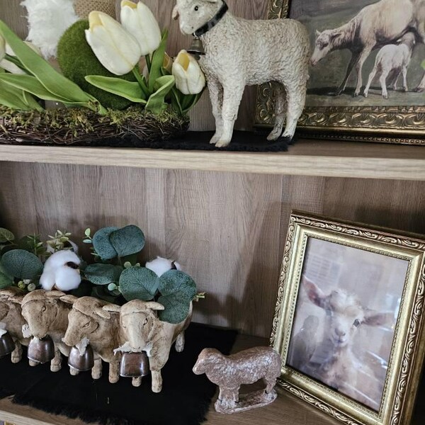 Antique Green Wood Divided Crate Cubbies Primitive Rustic Sorter ...