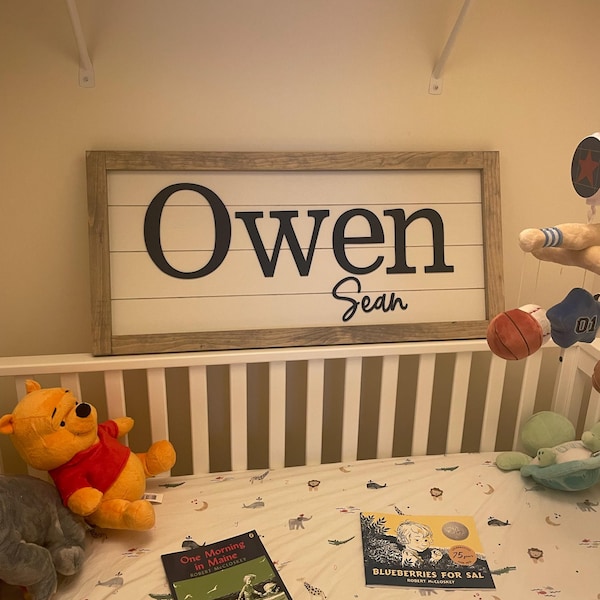 Nursery Wall Decor, Custom Nursery Name Sign, Above Crib Custom Baby ...