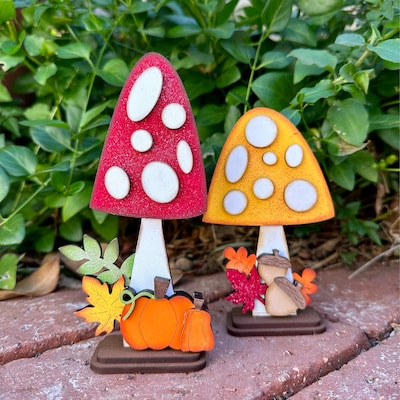 Mushroom Duo SVG Laser Cut File for Laser Cutter or Glowforge, DIY ...