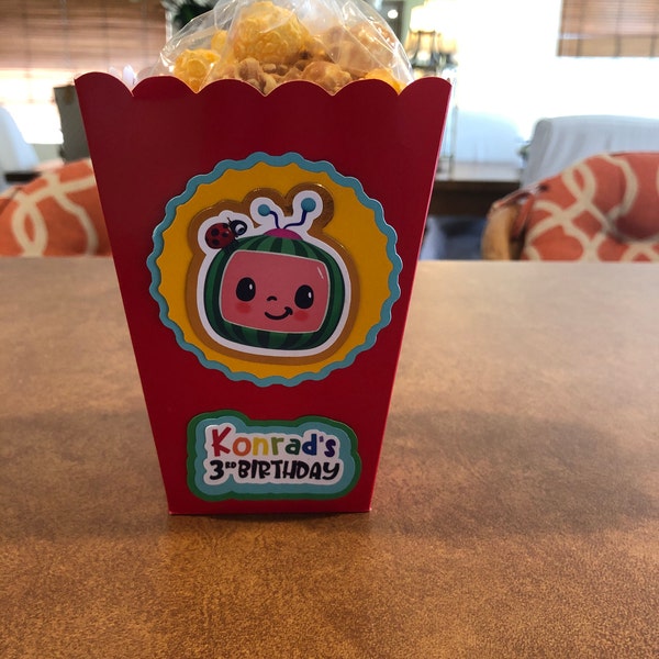 Custom Popcorn Boxes, Treat Boxes, Baby Party Decor and Supplies, Baby ...