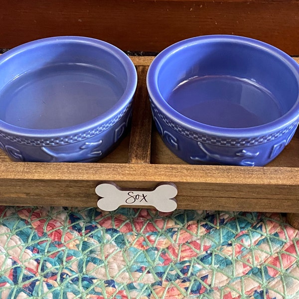 Custom Dog Bowl Feeding Stand | Personalized Breed Dog Feeder | Dog ...