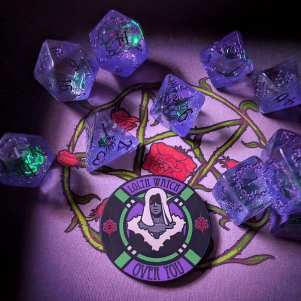 Lolth's Drow Exclusive 11 Dice Set | Underdark Chains & Spiders Dark ...