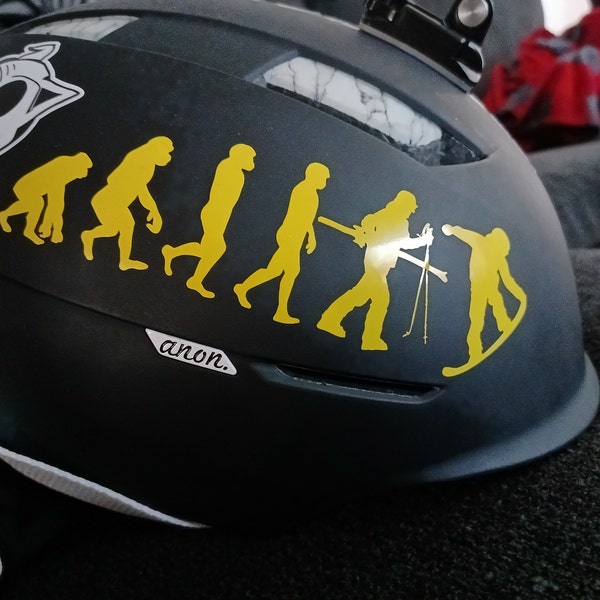 Yellow Snowboard Evolution Sticker - Etsy
