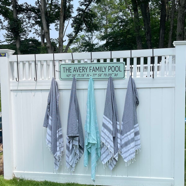 Welcome Pool Sign, Personalized Pool Family Name Sign, Custom Swimming ...