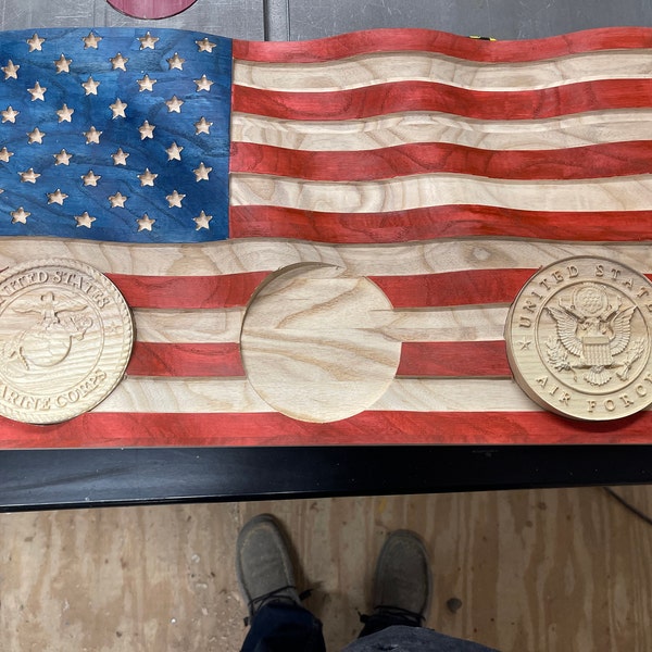 CNC Stl 3D Waving American Flag. Beautiful, Highly Detailed and ...