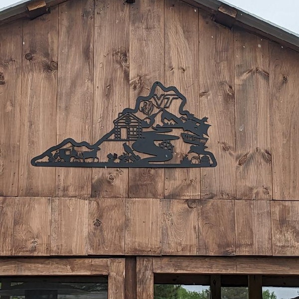 Metal Virginia State Sign; Virginia Sign; Metal Virginia Sign; Sign of ...