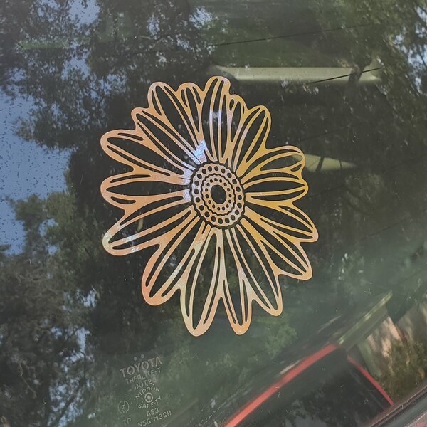 Holographic Daisy Vinyl Decal | Daisy Decal | Daisy Vinyl Decal | Daisy ...