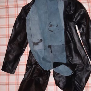 Handmade Men Western Wear Cowboy Brando Style Black Leather Fringe ...