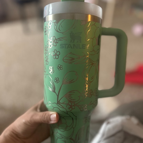 Personalized 40oz Tumbler, Custom Engraved Travel Mug With Handle ...