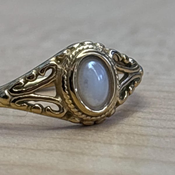 18K Gold Victorian Pearl Ring, Vintage Pearl Ping, Statement Ring ...