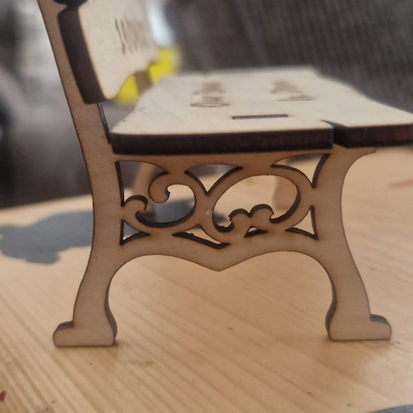 Memorial Bench and Memory Chair Svg Laser Cut Files V2 - Rustic Garden ...