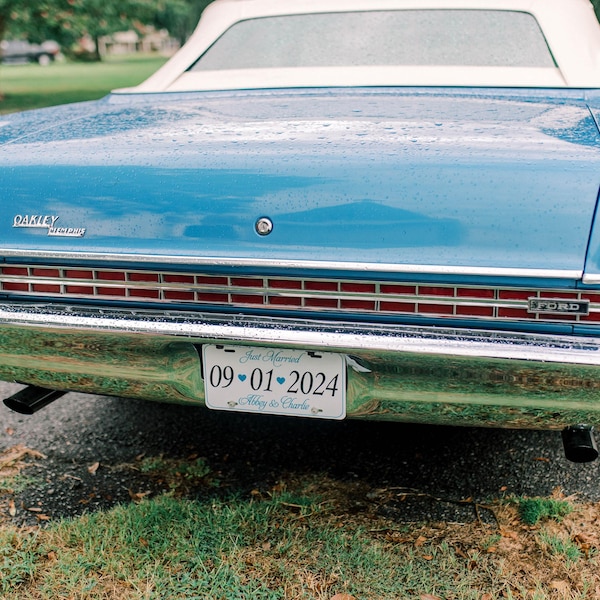 Custom Wedding License Plate or Car Tag for Bride and Groom! Our ...