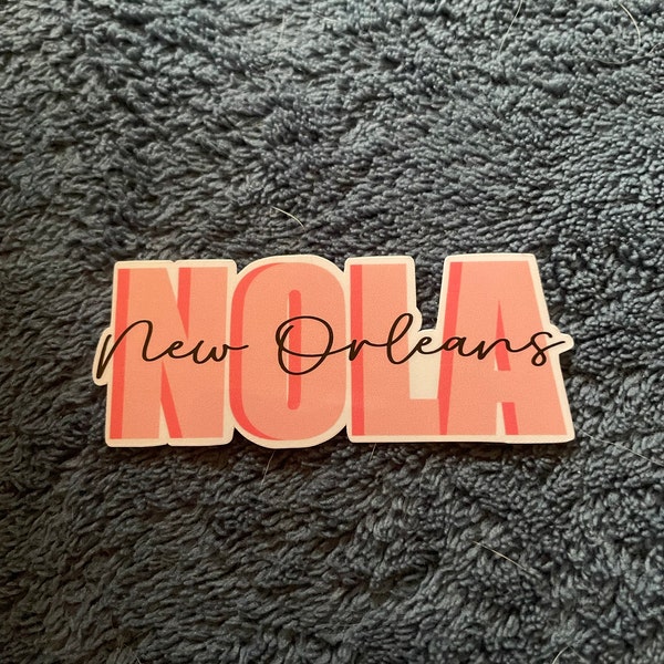 New Orleans Louisiana Sticker / NOLA / Southern / Decal / Laptop / Pink ...