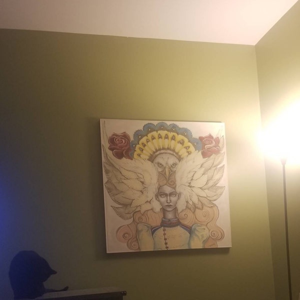Frida Kahlo Hand-painted Guitar, Buddha Wall Art Decor, Unique ...