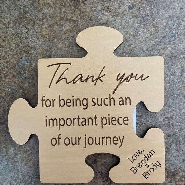 Thank You Puzzle Piece- Thank You Gift- Say Thanks in a Unique Way - Etsy