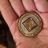 AA Personalized Wooden Anniversary Coin Swarovski Crystals Medallion ...
