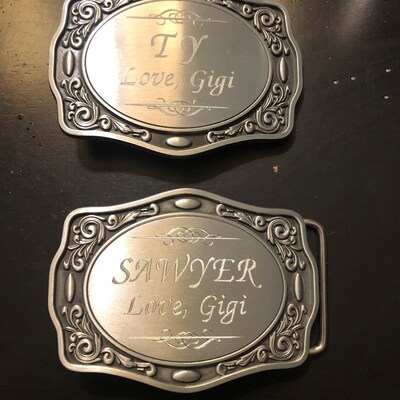 Engraved NAME Belt Buckle, Personalized Belt Buckle, Groomsman Belt ...