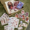 So Many Books Brown/pink Sticker Sheet | Journal Stickers, Scrapbook ...