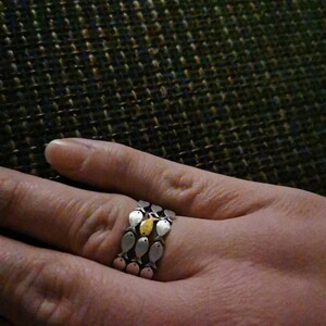 Swimming Against the Current. Sterling Adjustable Ring. School of Fish ...