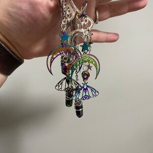 Luna Raven Ear Cuff With Purple Quartz Crystal Bird Skull Ear - Etsy