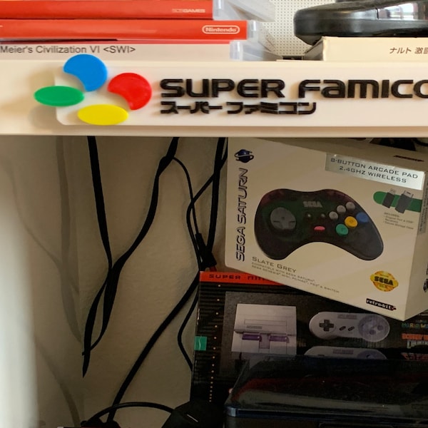 Super Famicom Logo Fridge Magnet/shelf Display - Retro 80s Video Games ...