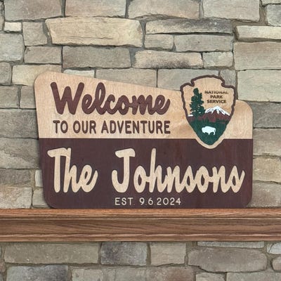 Custom National Park Sign, Wedding Sign, Camp Wedding, Hiker Gift ...