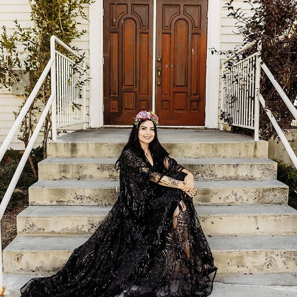 MADE TO ORDER - Night Sky Dress - Wedding Dress - Fantasy Ball - Night ...