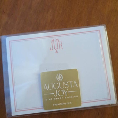 Personalized Note Cards Set Monogram Stationery Monogrammed - Etsy