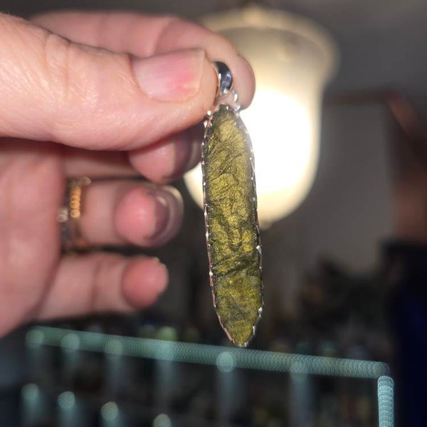 Moldavite Stone Pendant, Large Moldavite Crystal, Authentic Moldavite ...