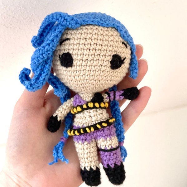 PDF: Jinx Inspired Amigurumi Doll - Crochet Pattern by Crochelandia - Etsy