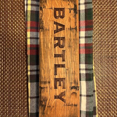 Bourbon Barrel Stave Personalized Office Desk Name Plate Laser Engraved ...