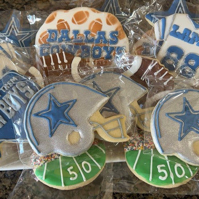 Custom Dallas Cowboys Football Cookies Gift Texas - Etsy