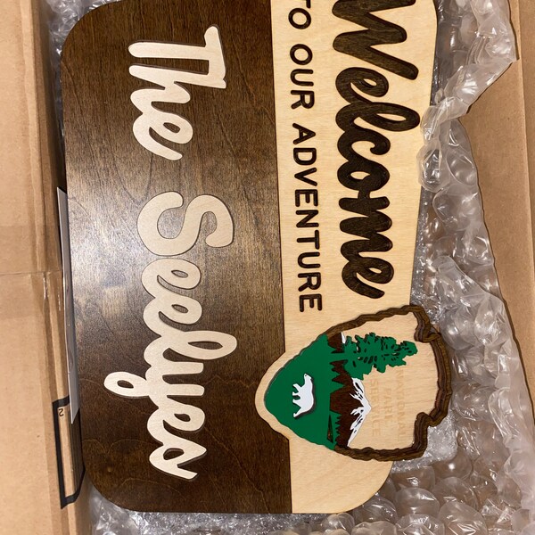 National Park Sign, Welcome Sign, Camping Sign, Personalized Wedding ...