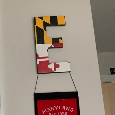 Personalized Maryland Flag Letter Sign - Etsy