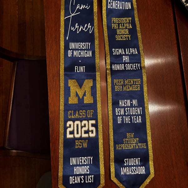 Custom Sublimation Graduation Stole – Personalize Your Big Day - Etsy