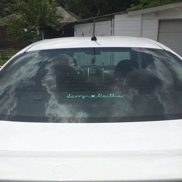 Couples Car Decal, Car Sticker, Husband Wife Decal, Girlfriend Sticker ...