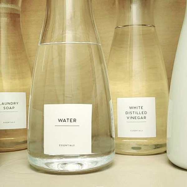 Waterproof Vinyl Hand Soap & Dish Soap Labels • Minimalist Kitchen ...
