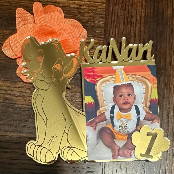 Personalized Girl Boss Photo Frame Magnet Boss Baby Girl First Birthday ...