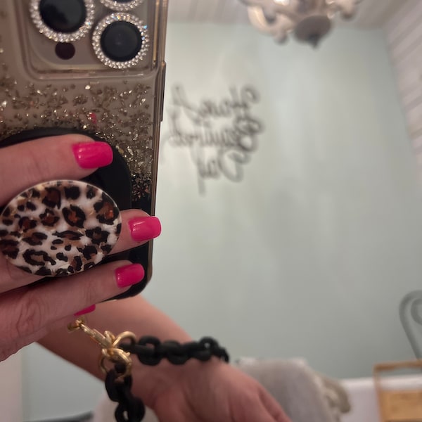 Yellow Wrist Phone Strap Link Chain With Gold or Silver Accessories ...