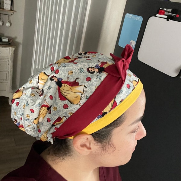 Disney Red Mickey Mouse Head Medical Nurse Scrub Cap Surgical Hat Head ...
