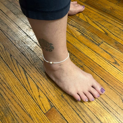 Turquoise Shell Anklet, Dainty Shell Anklet, Turquoise Beaded Anklet ...