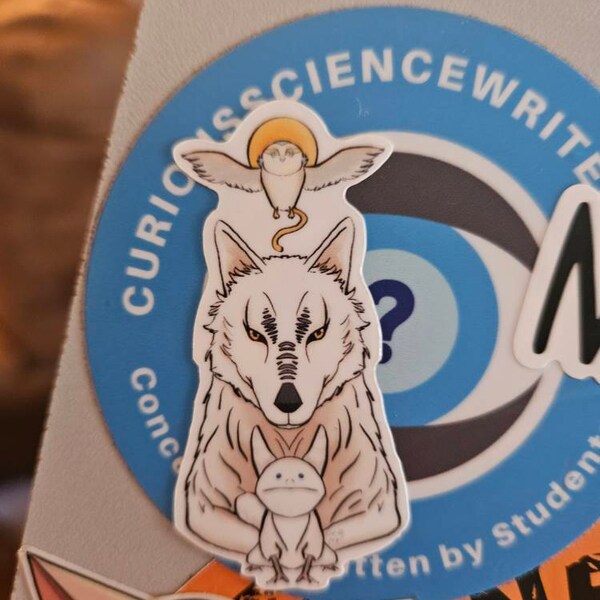 Loth Wolf Loth Cat Morai Vinyl Sticker - Waterproof/decal/glossy - Etsy