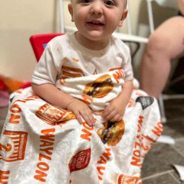 Whatablanket Personalized Whataburger Blanket With Name Custom Font and ...