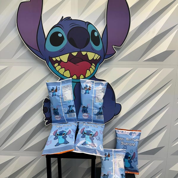 Stitch Pringles Label, Custom Stitch Chip Can Label, Party Favors ...