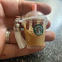 Mini Coffee Keychain //inspired Drink Keychain// Pink Drink Key Chain ...